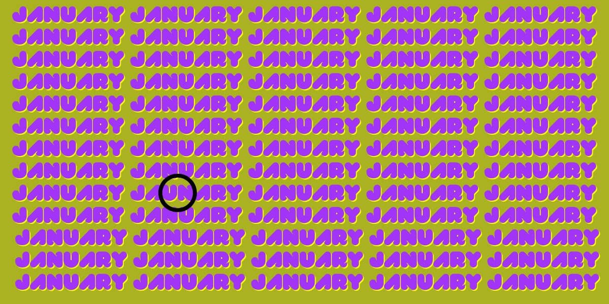 Can You Spot the Typo in January? Test Your Attention to Detail!